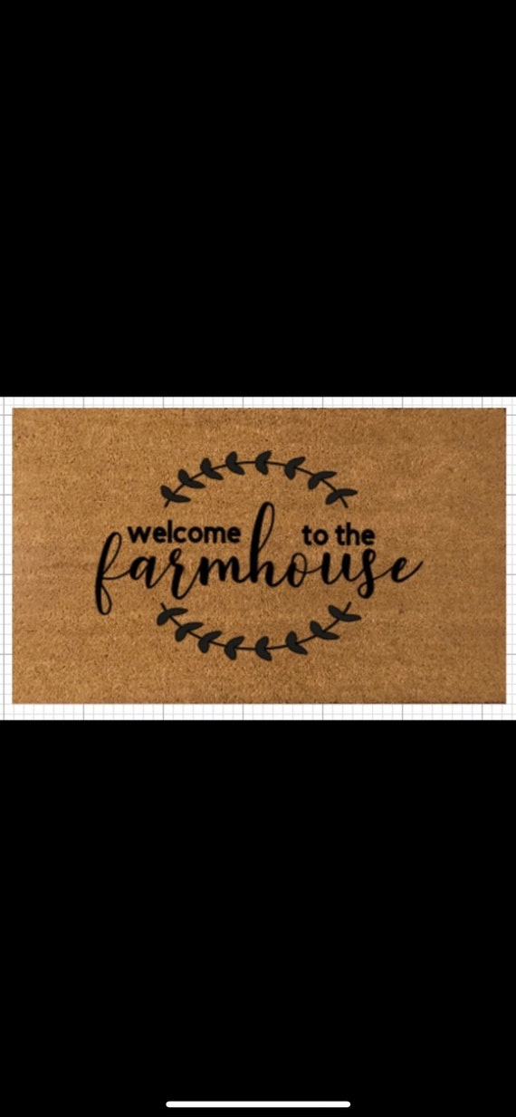 Welcome to the Farmhouse Door Mat | Etsy