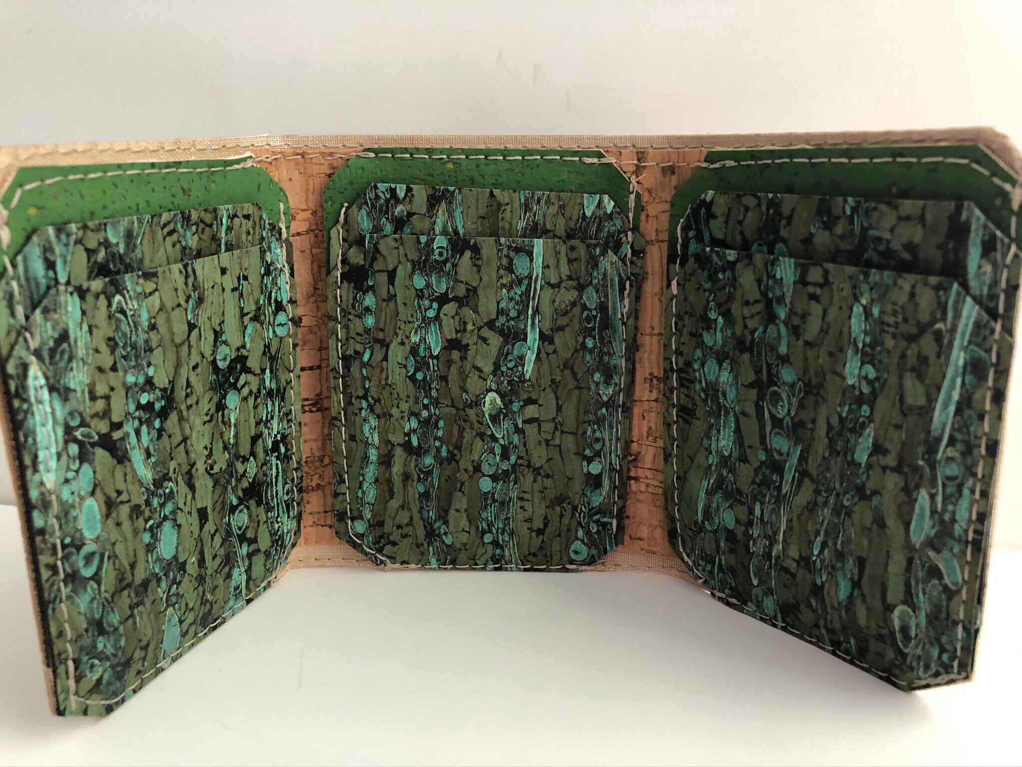 Trifold Cork Wallet From Pattern by Sewgnar - Etsy
