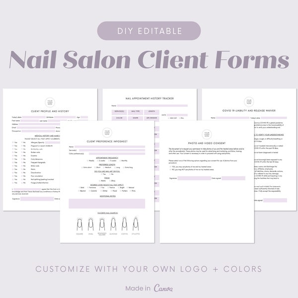 Nails Salon Consent Form - Etsy UK