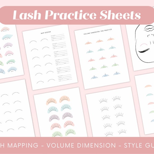 Lash Mapping Forms Eyelash Extensions Practice Lash - Etsy