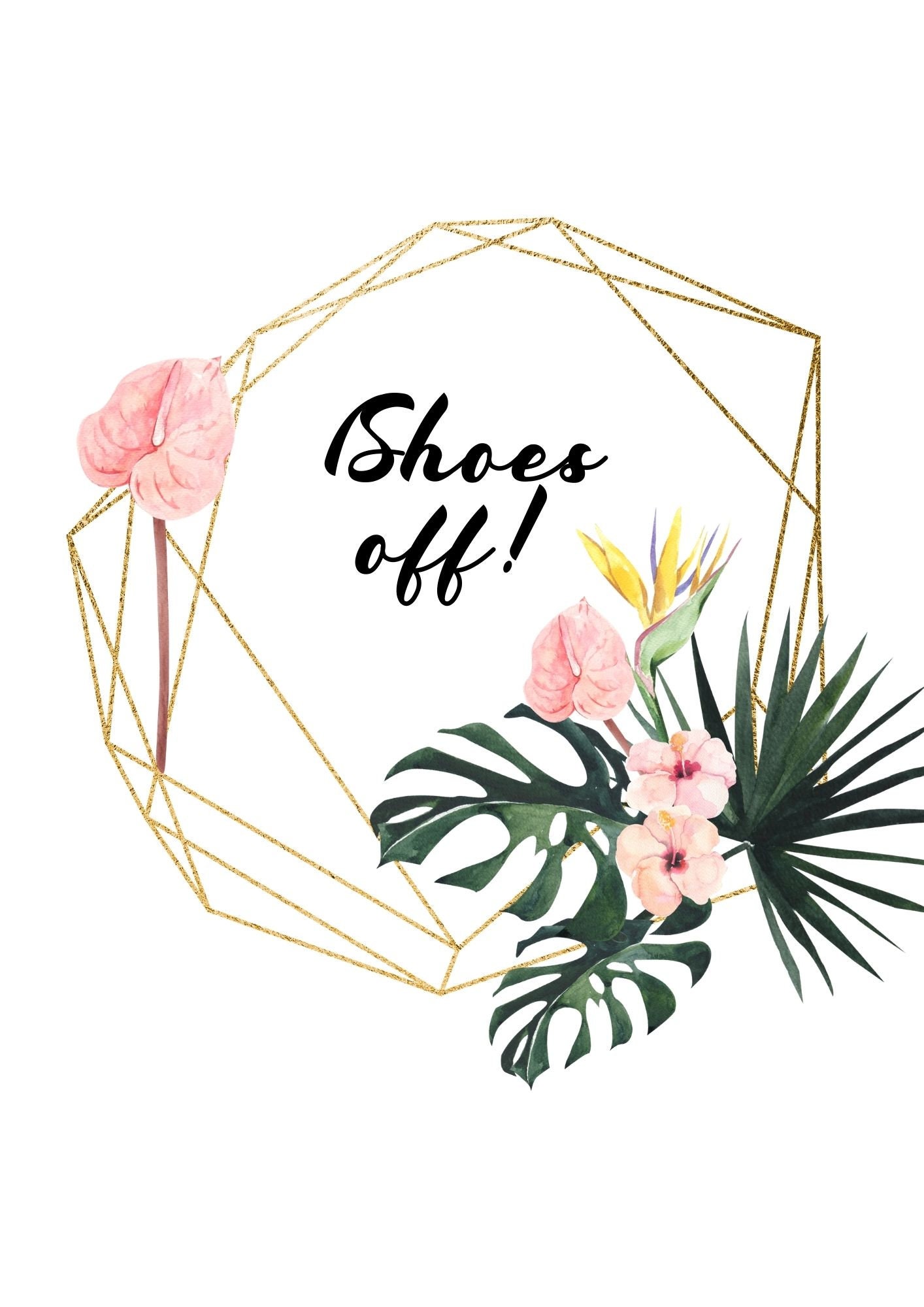 Shoes off - Digital Download Print, Prints for Homes, Typography ...