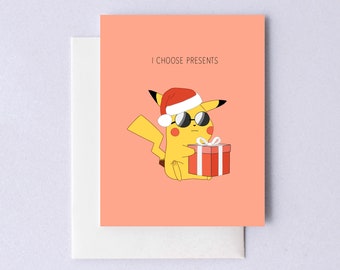Pikachu Card Christmas - Etsy