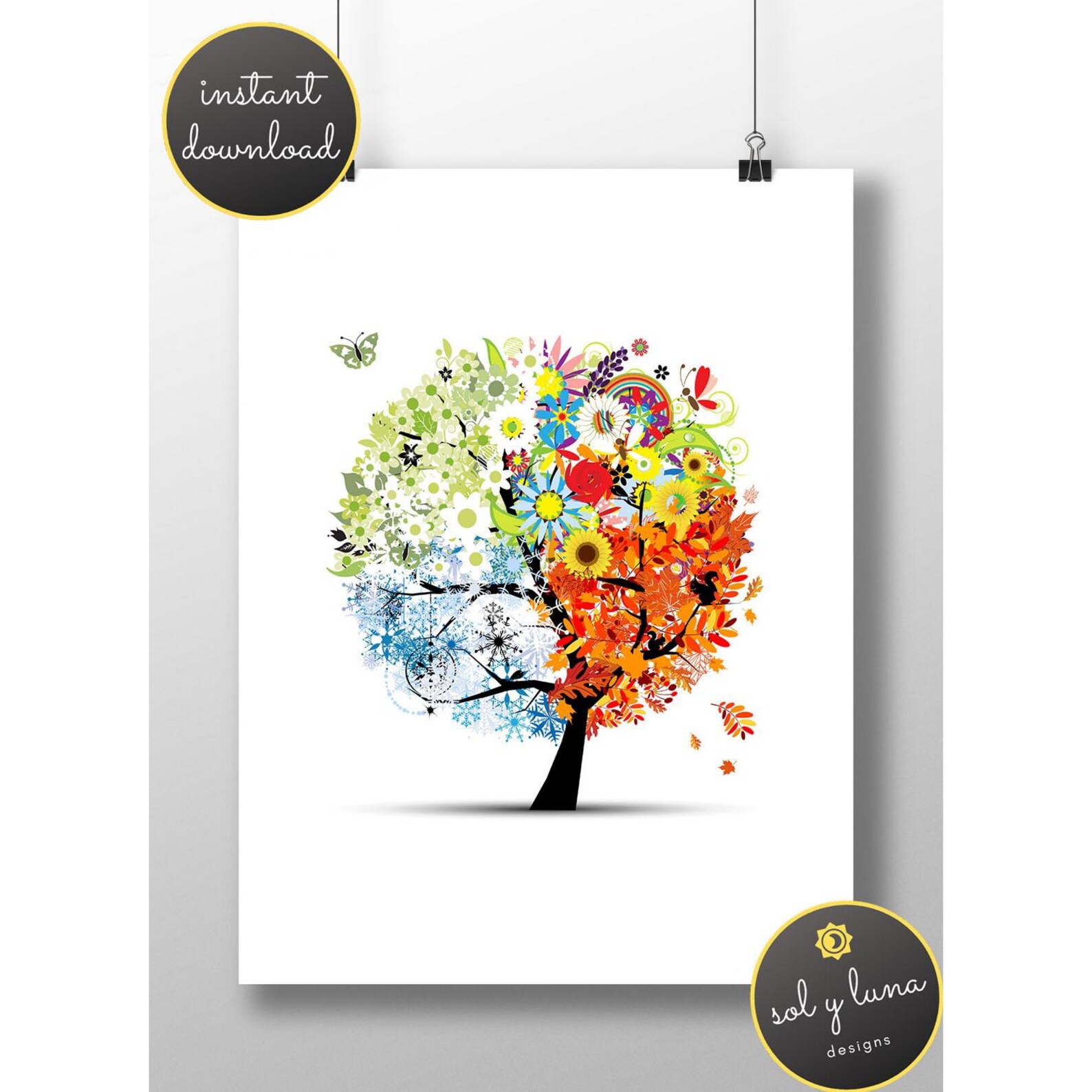 Four Seasons Wall Art, Four Seasons Art, Four Seasons Print, Four ...