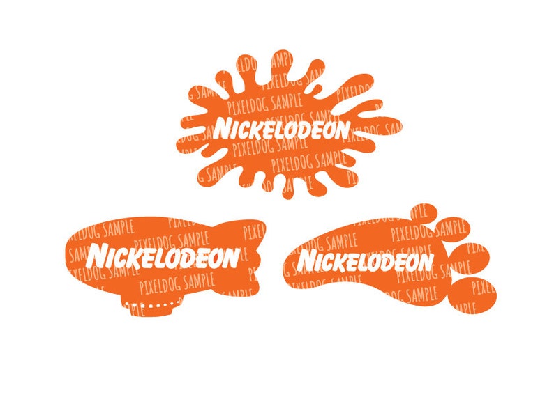 Nickelodeon Splat Blimp Footprint Logo EPS SVG PDF Print | Etsy