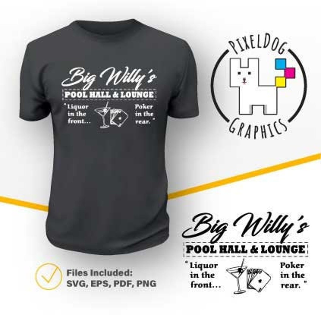 Big Willy's Pool Hall | EPS SVG PDF | Print & Cut File - Etsy
