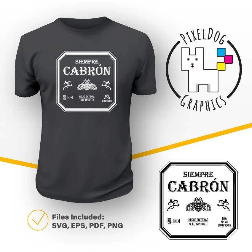 Cabron EPS SVG PDF Print & Cut File | Etsy