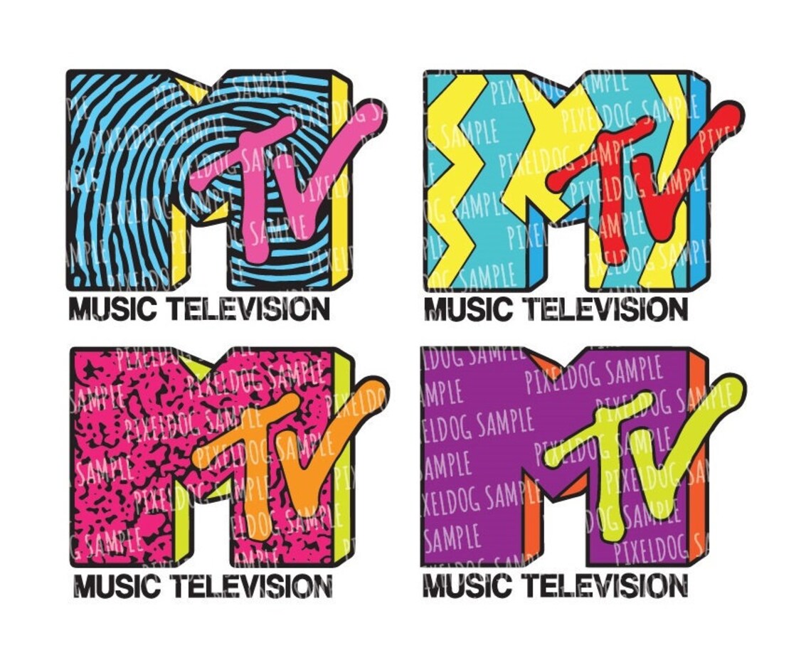 Colorful MTV Set | EPS SVG | Print & Cut File - Etsy