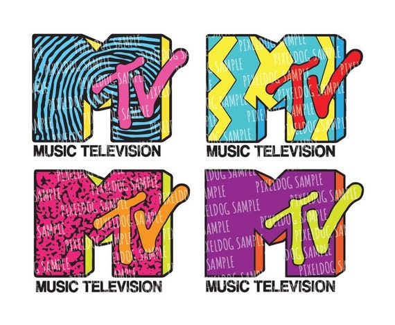 Colorful MTV Set EPS SVG Print & Cut File | Etsy