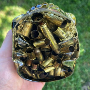 Large Epoxy Resin Bullet Skull | Gift for Him | Skull Decoration | Desk ...