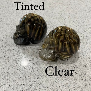 Epoxy Resin Bullet Skull | Gift for Him | Skull Decoration | Desk Decor ...