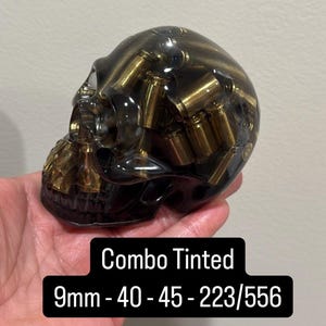 Epoxy Resin Bullet Skull | Gift for Him | Skull Decoration | Desk Decor ...