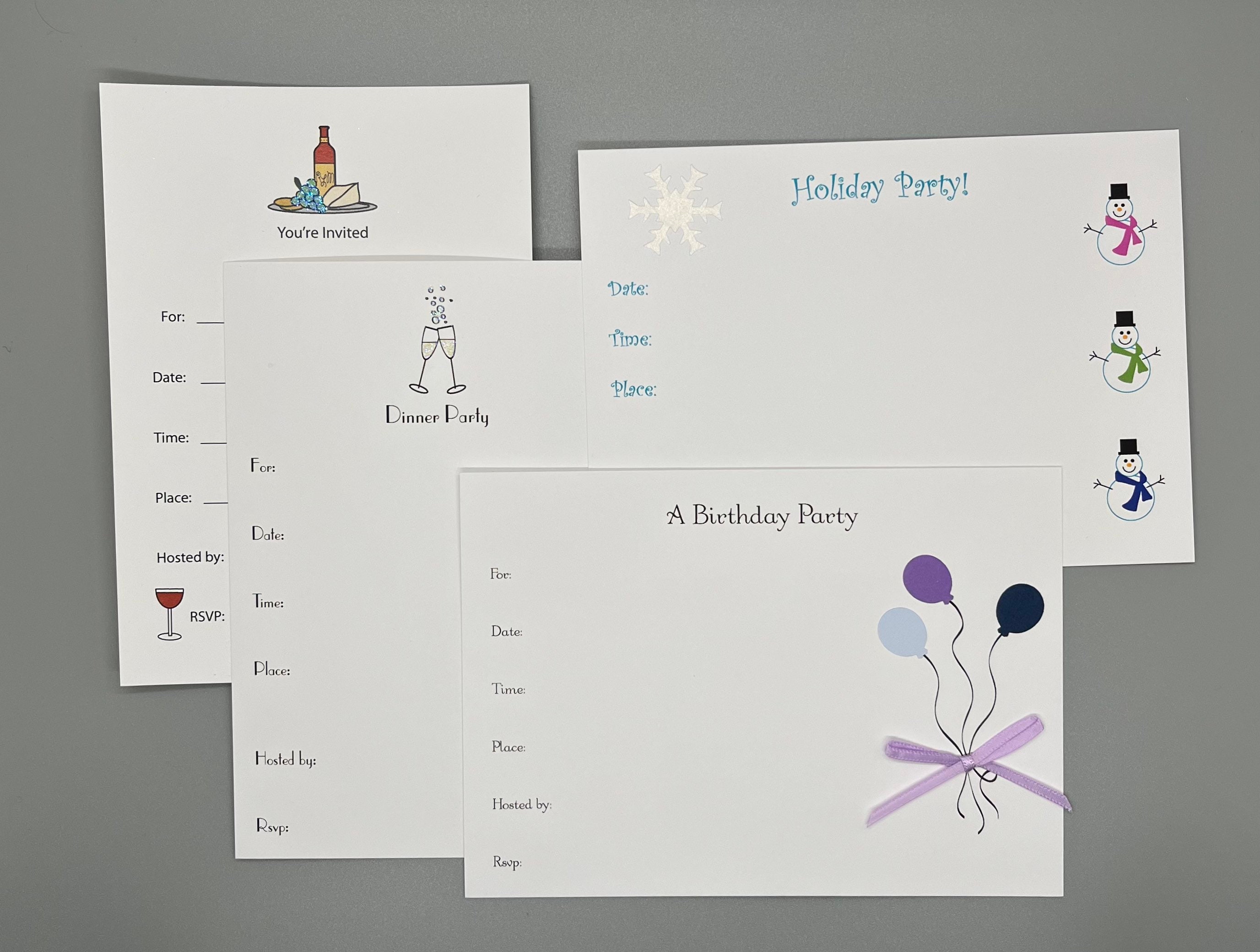 Invitations - Fill-in, Assorted Designs - by RLM Design - Let’s Party ...