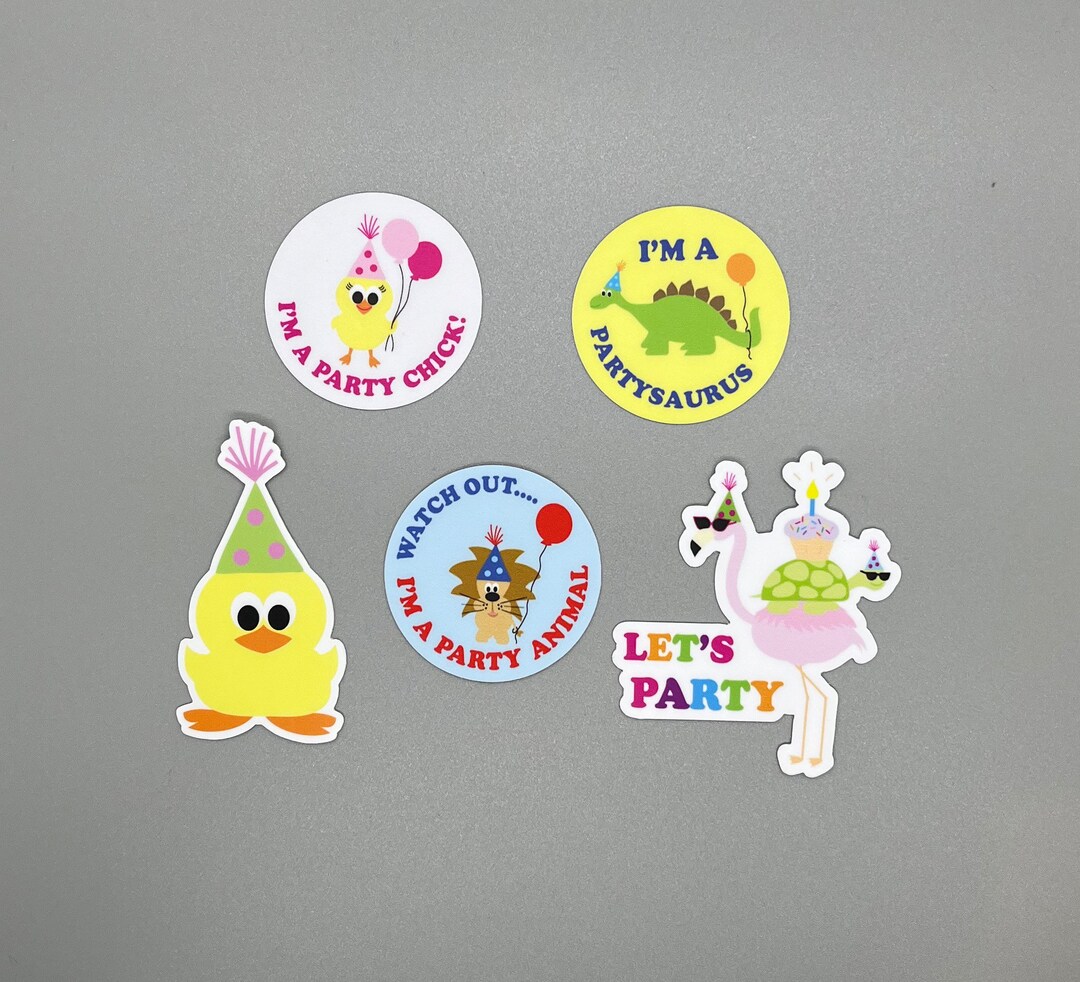 Stickers - Birthday Fun - by RLM Design, LLC, Assorted Designs - Etsy