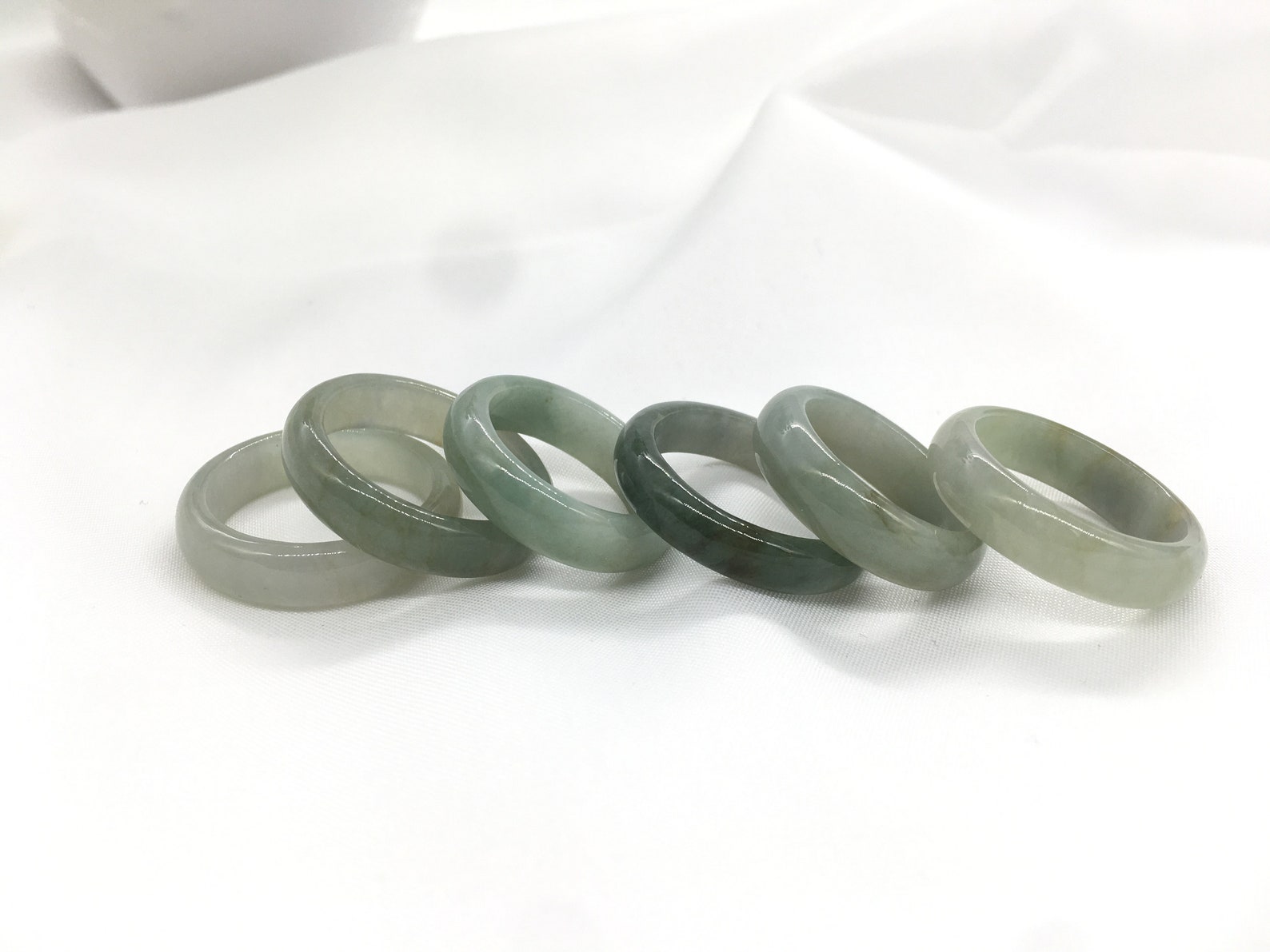 Natural Jade Band Ring - Etsy