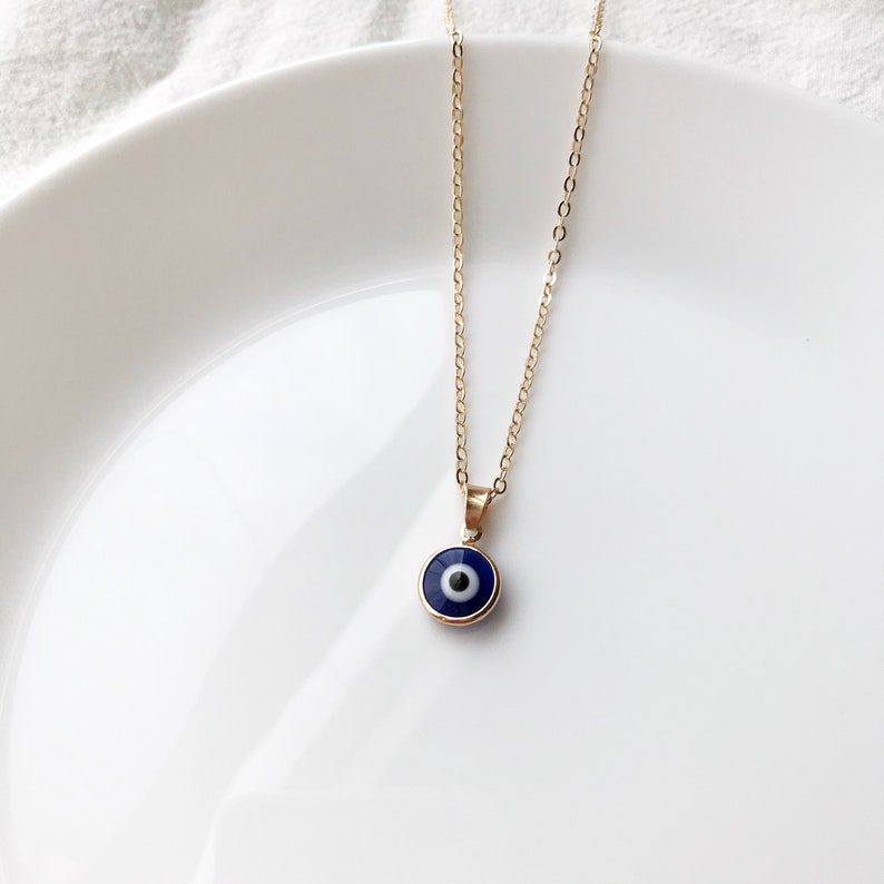 Evil Eye Amulet Pendant Necklace Gold Plated Evil Eye | Etsy