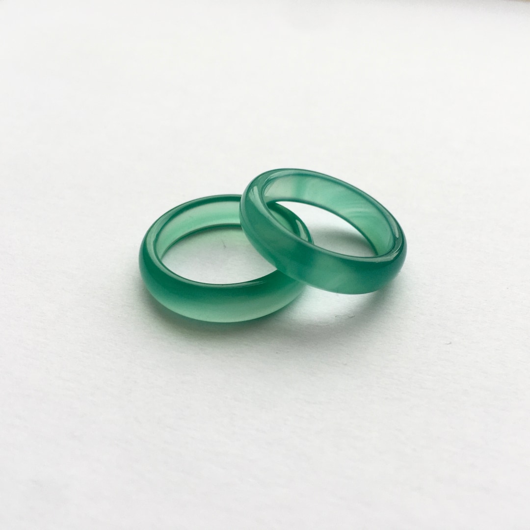 Special Sale Genuine Ice Jade Band Ring - Etsy