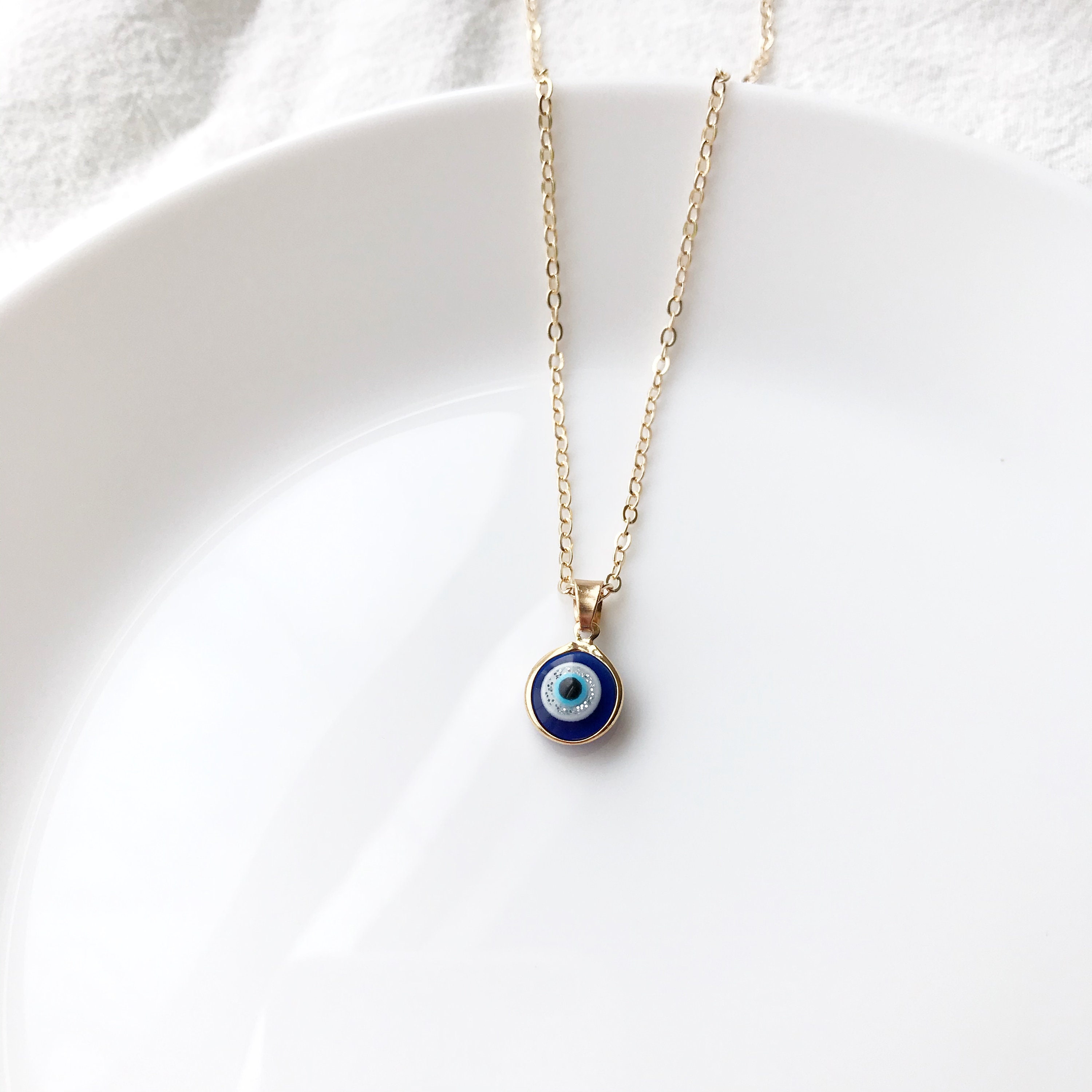 Evil Eye Amulet Pendant Necklace Gold Plated Evil Eye | Etsy