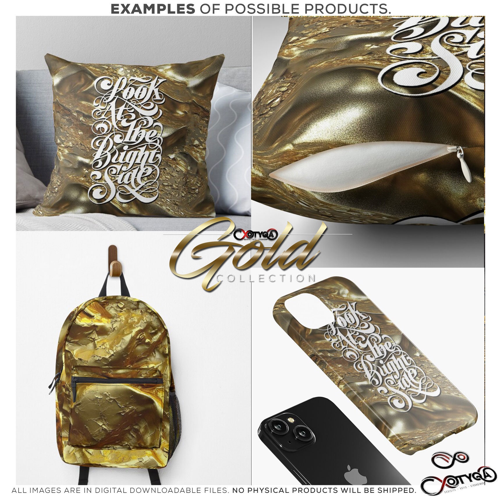 25 Seamless Gold Patterns, ULTRA Hi-res Digital Papers 5400px @300dpi ...