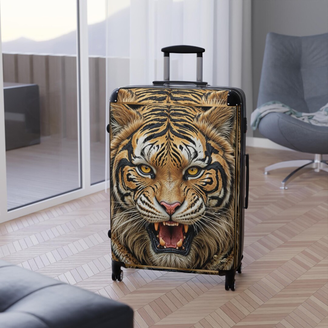 Fierce Tiger Carry-on Suitcase, Wildlife Art Travel Luggage, Jungle ...