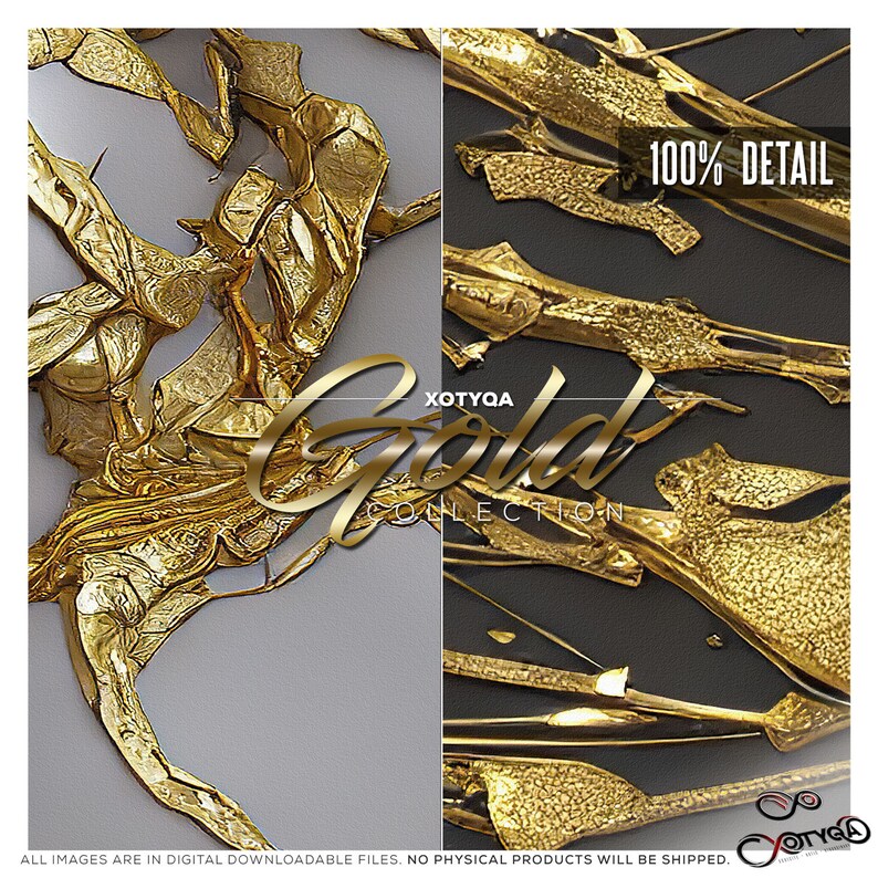 Seamless Gold Textures, 25 ULTRA Hi-res Digital Papers 5400px @300dpi ...