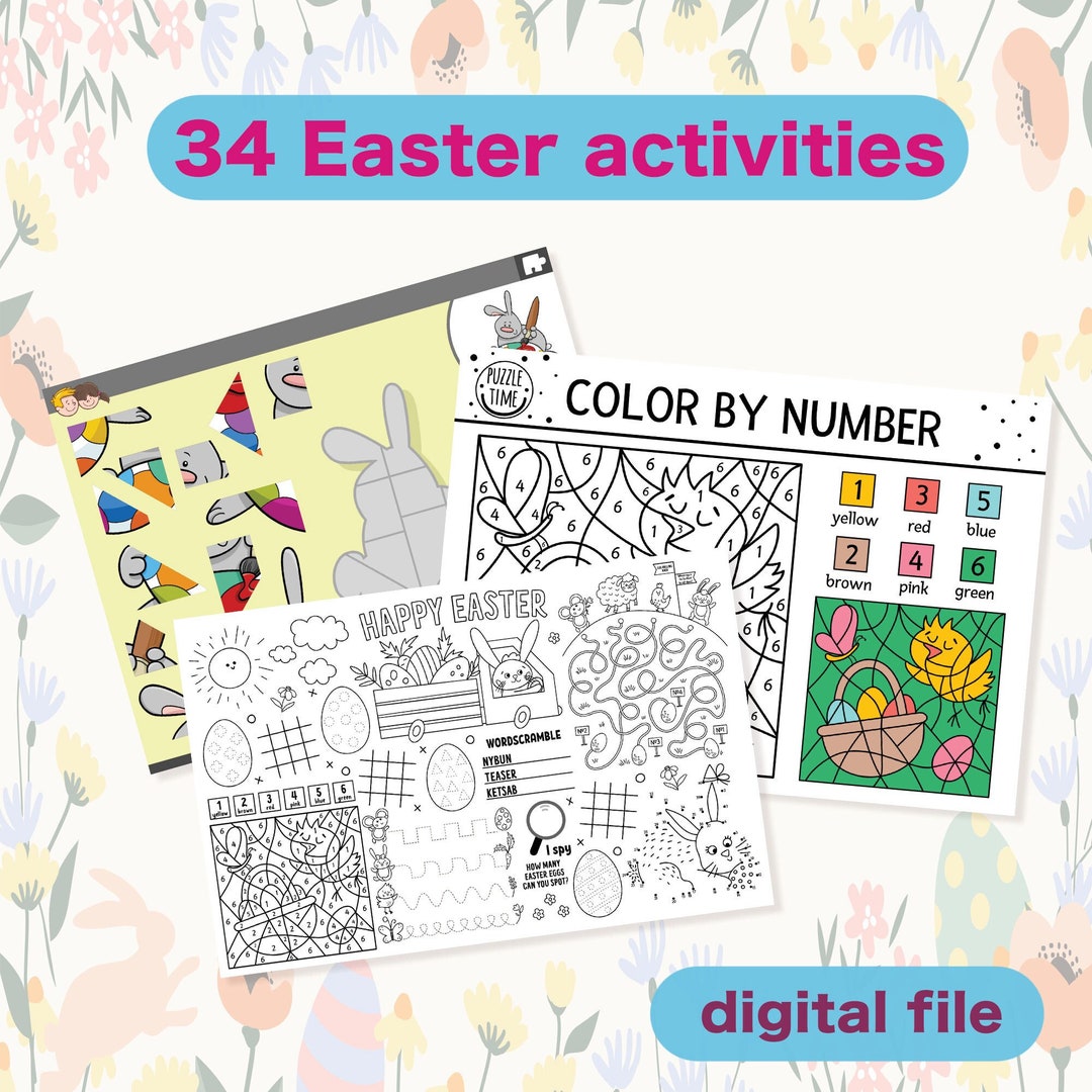 Ultimate Easter Activity Bundle for Kids - 34 Pages (digital Download ...
