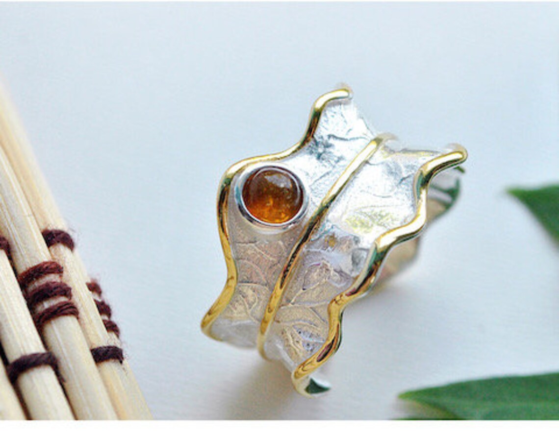 Gold Foil Ring | Etsy