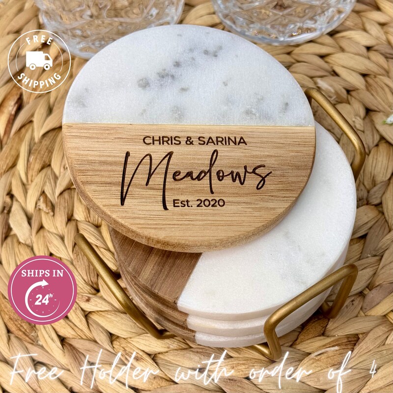 Custom Wood Coasters - Etsy