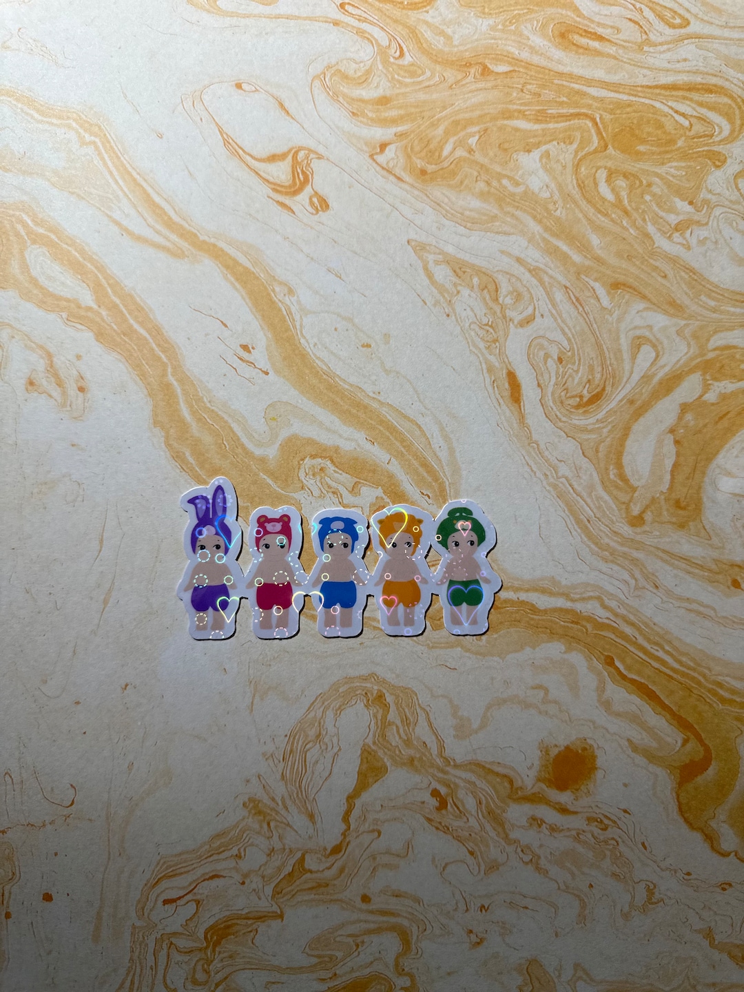 Sunny Angels Heart Holographic Sticker - Etsy