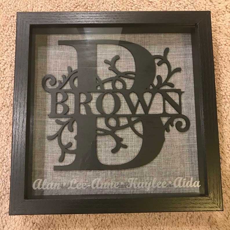 Custom Made Laser Cut and Engraved Shadow Box Personalized Family Tree ...