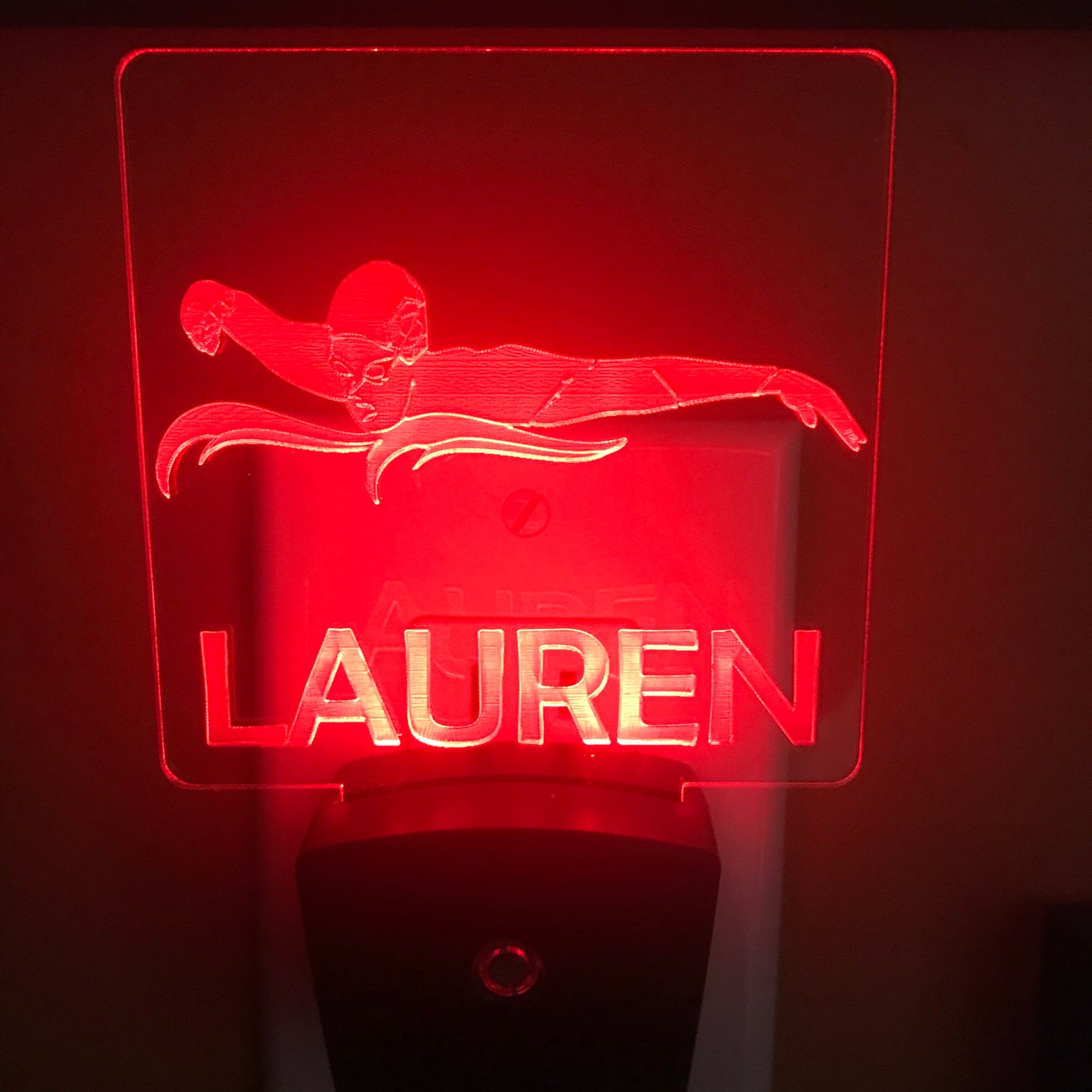 Custom Laser Engraved LED 7 Color Automatic Night Light/lite - Etsy