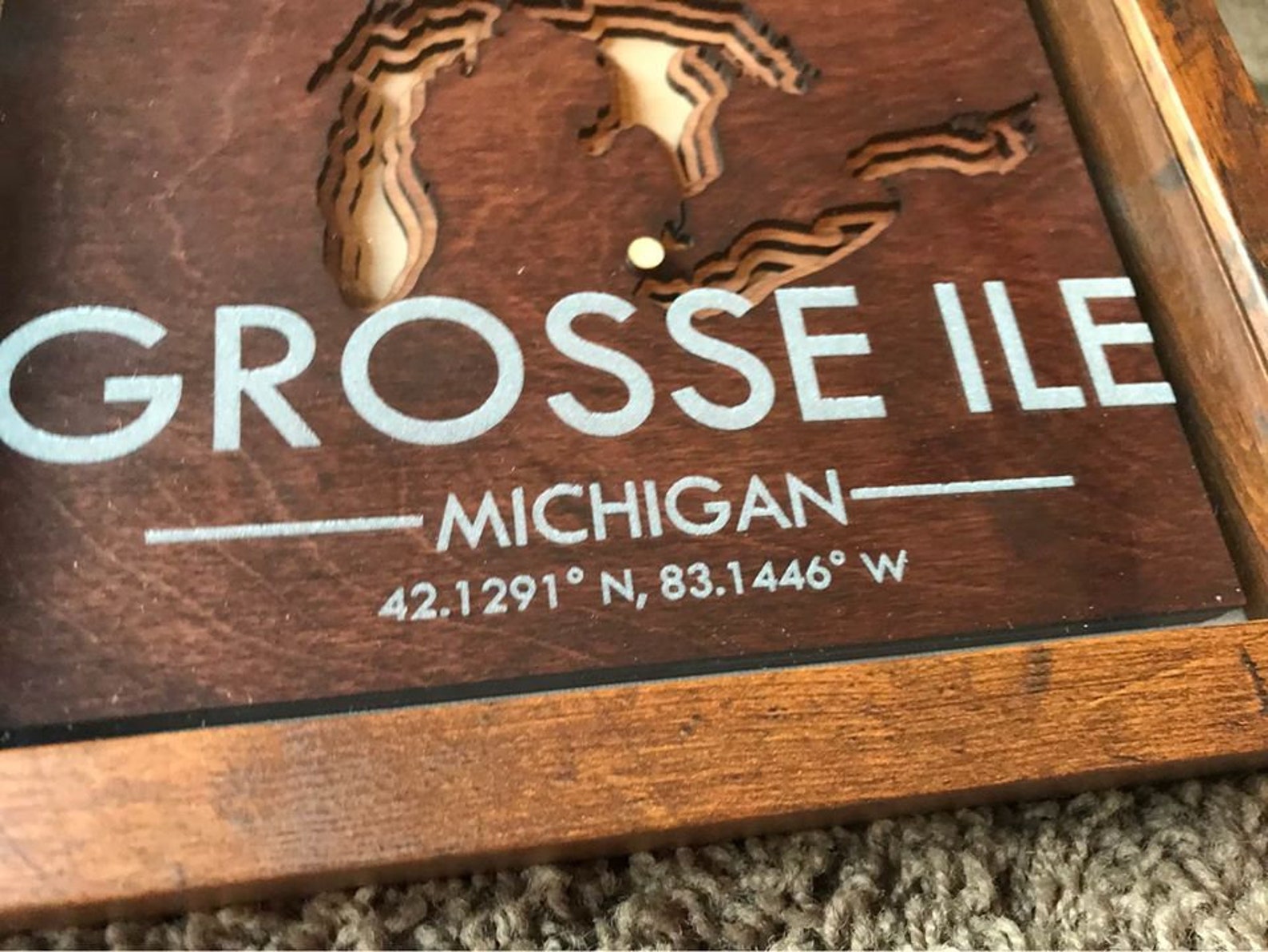 Custom laser and hand made Michigan 3D multi layer state map | Etsy