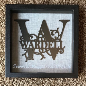 Custom Made Laser Cut and Engraved Shadow Box Personalized Family Tree ...