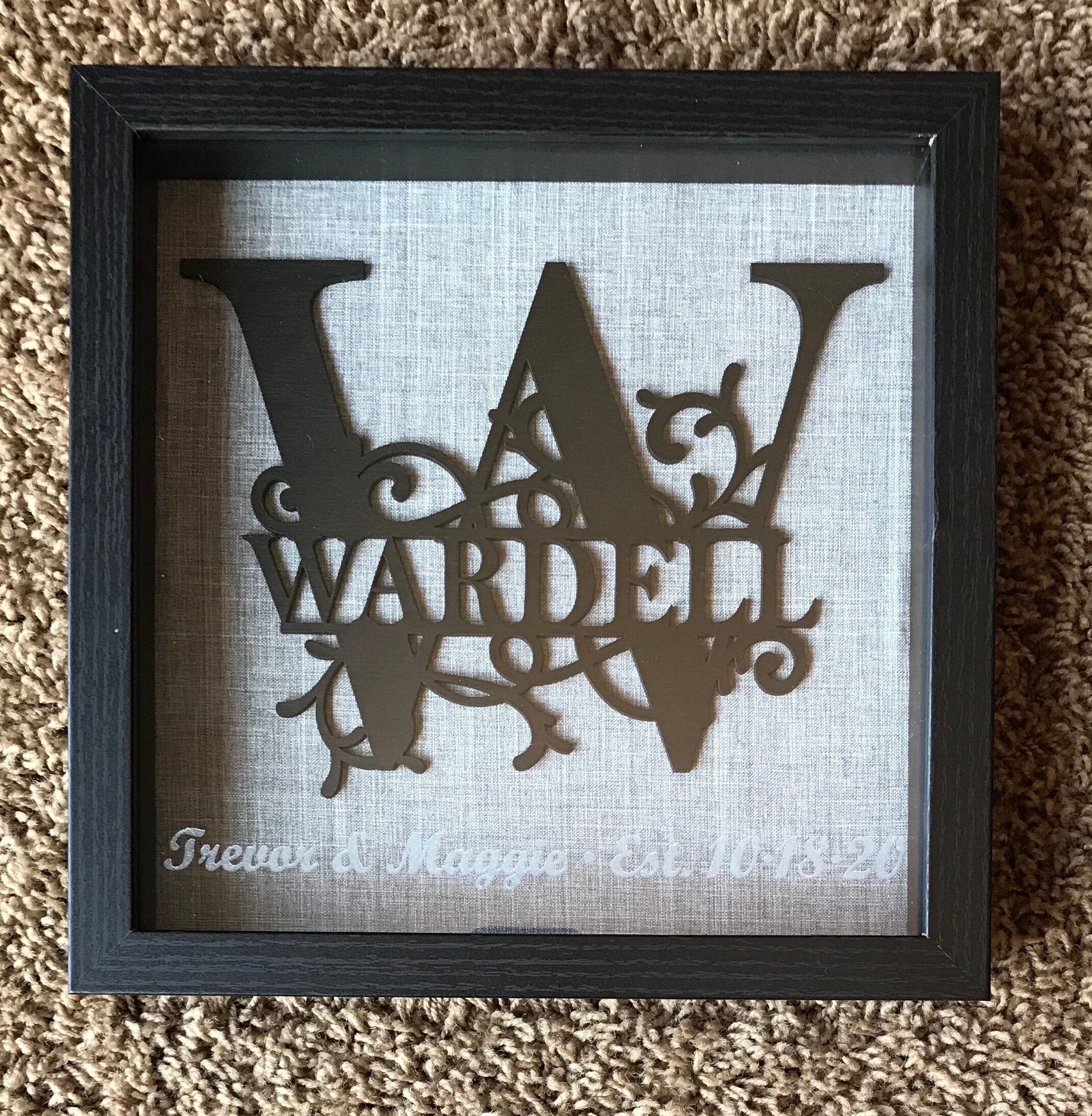 Custom Made Laser Cut and Engraved Shadow Box Personalized Family Tree ...