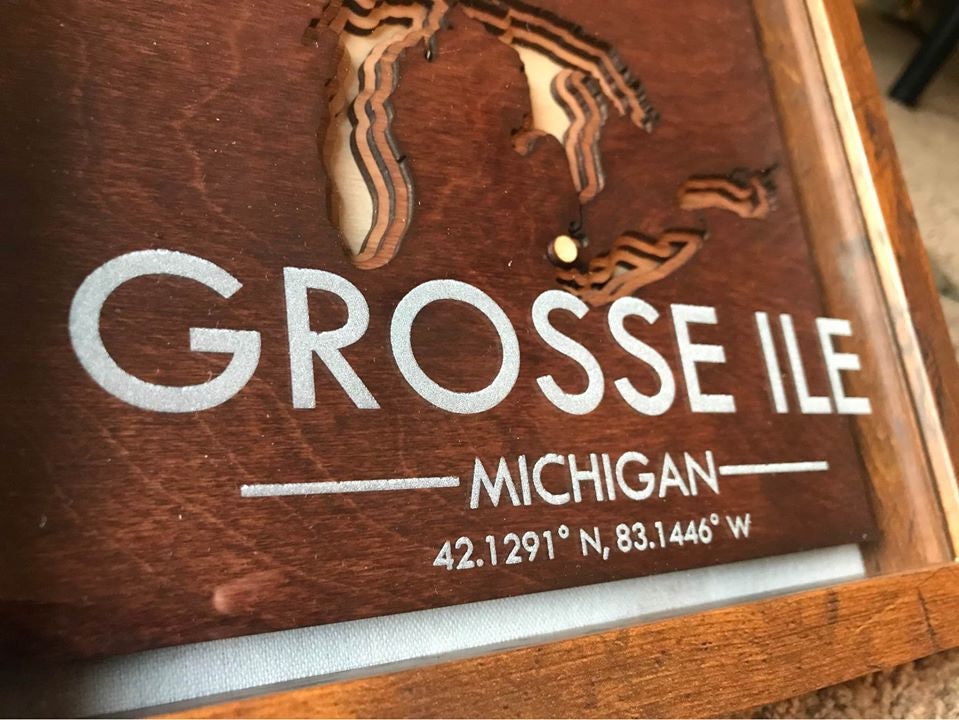 Custom Laser and Hand Made Michigan 3D Multi Layer State Map - Etsy