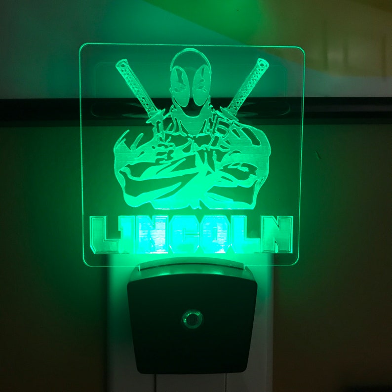 Custom Laser Engraved LED 7 Color Automatic Night Light/lite - Etsy