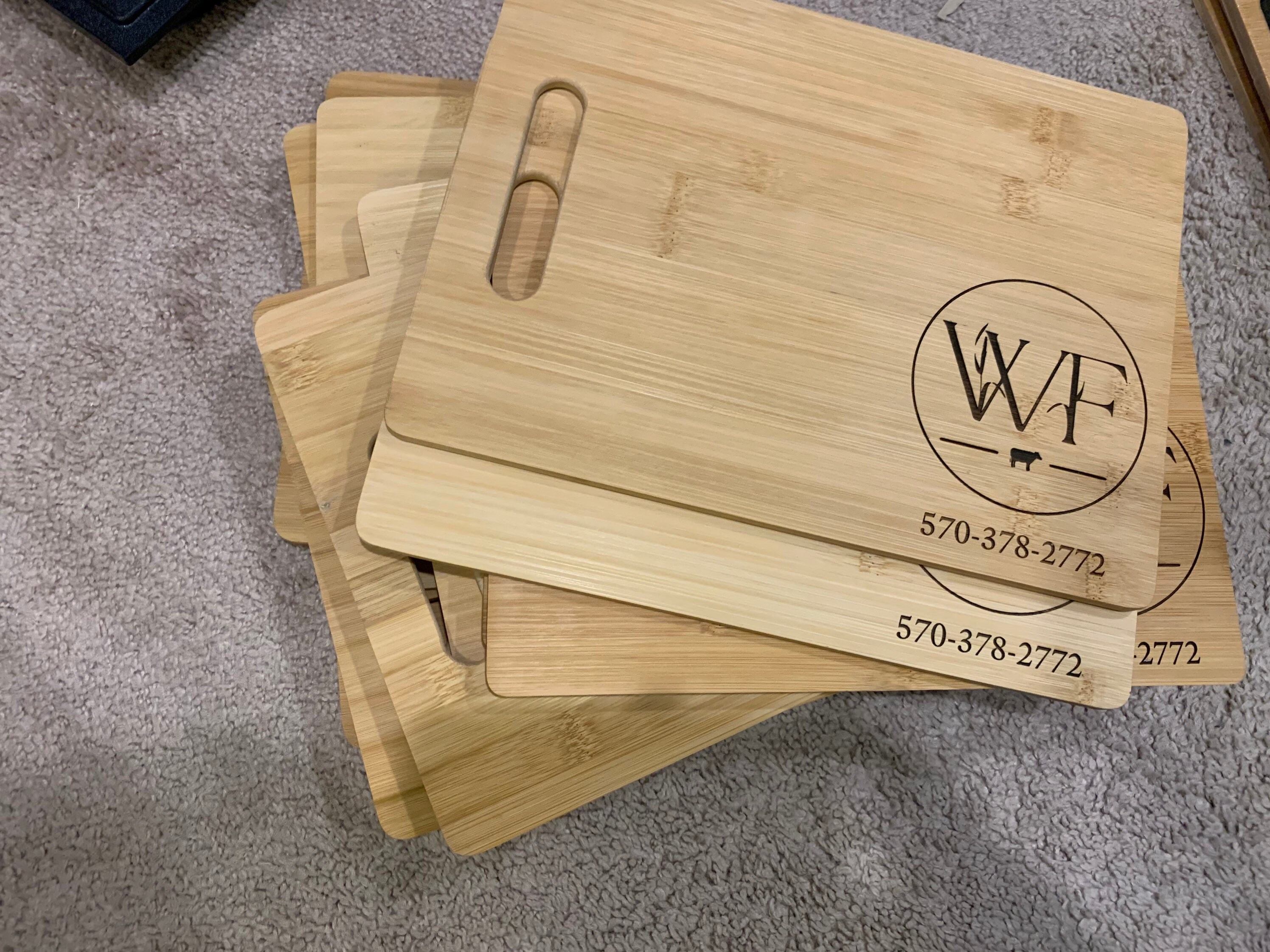 Custom Laser Cut Personalized Family Name Bamboo Cutting Board | Etsy