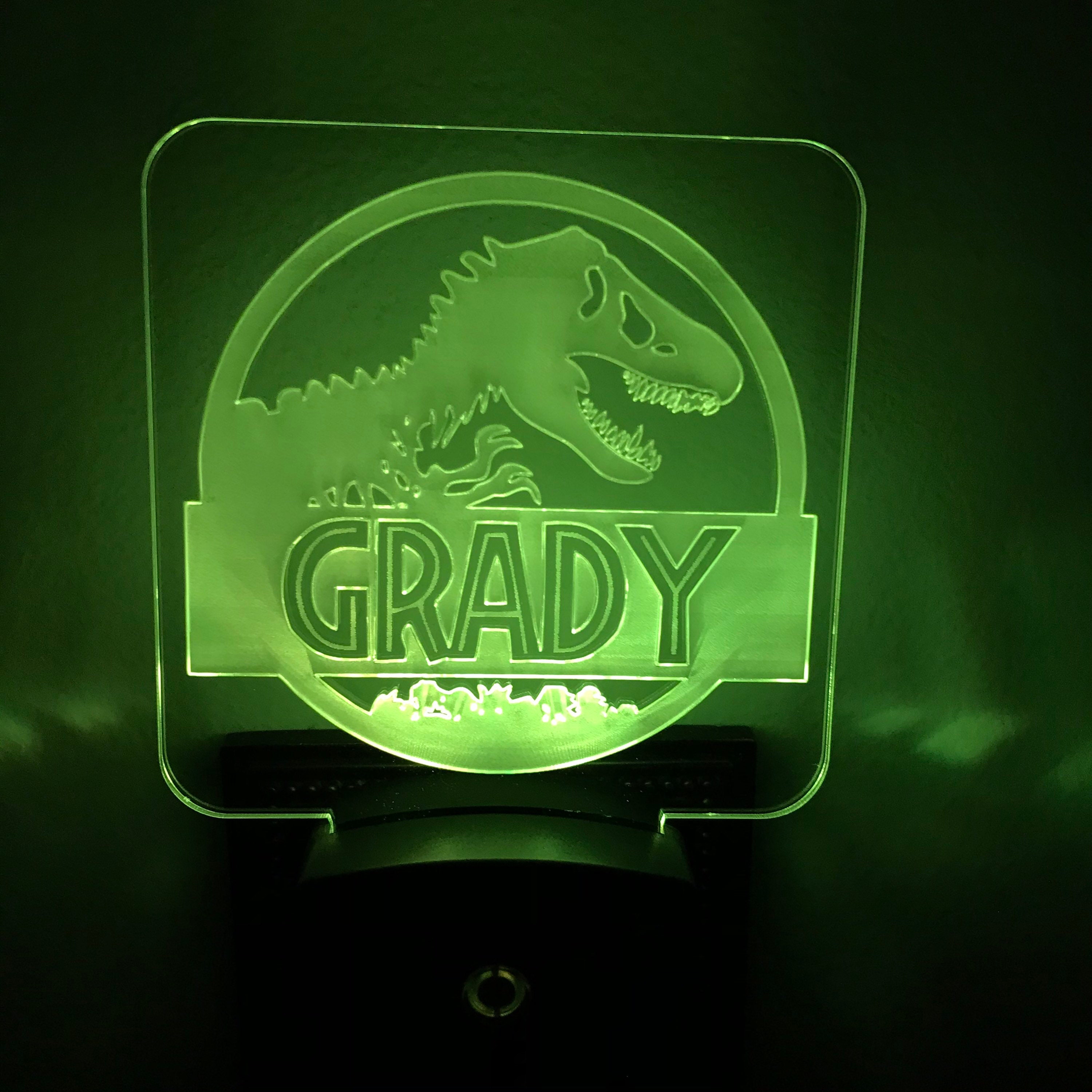 Custom laser engraved LED 7 color automatic night light/lite | Etsy