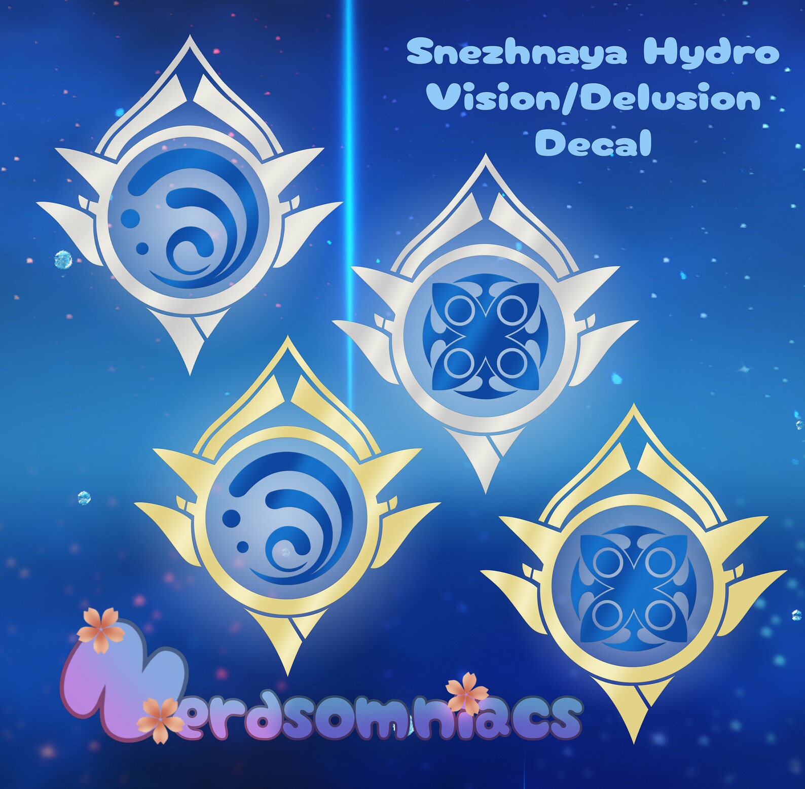 Snezhnaya Vision/Delusion Decal Stickers Genshin Impact | Etsy