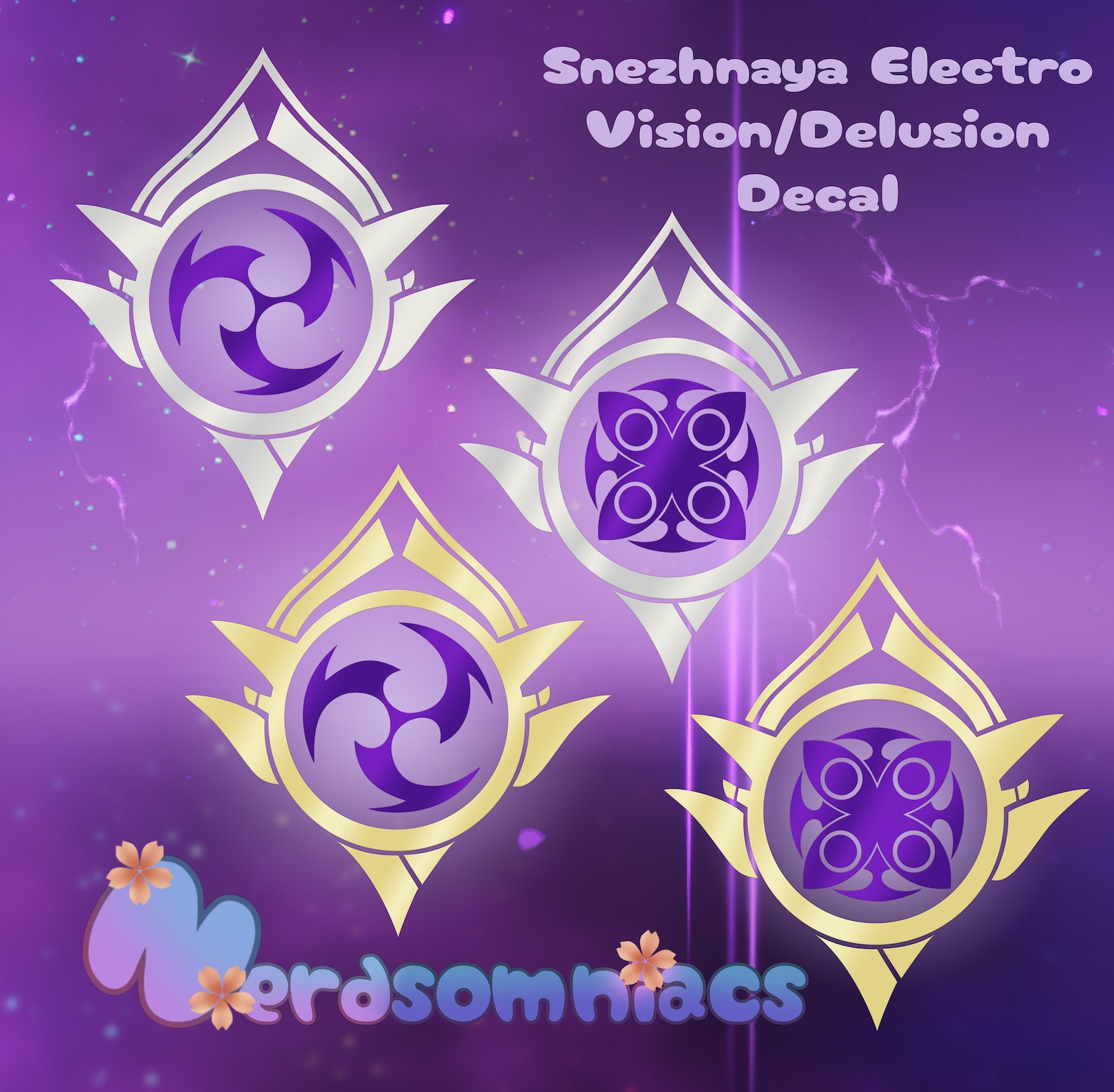 Snezhnaya Vision/Delusion Decal Stickers Genshin Impact | Etsy