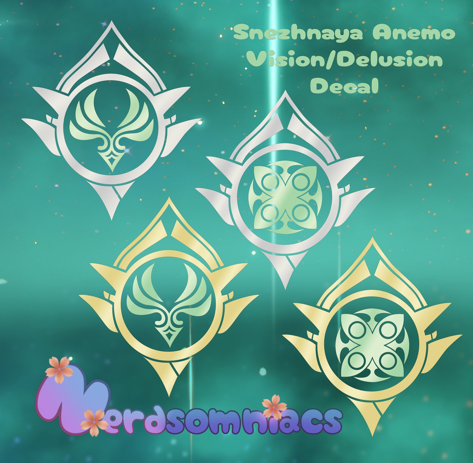 Snezhnaya Vision/Delusion Decal Stickers Genshin Impact | Etsy