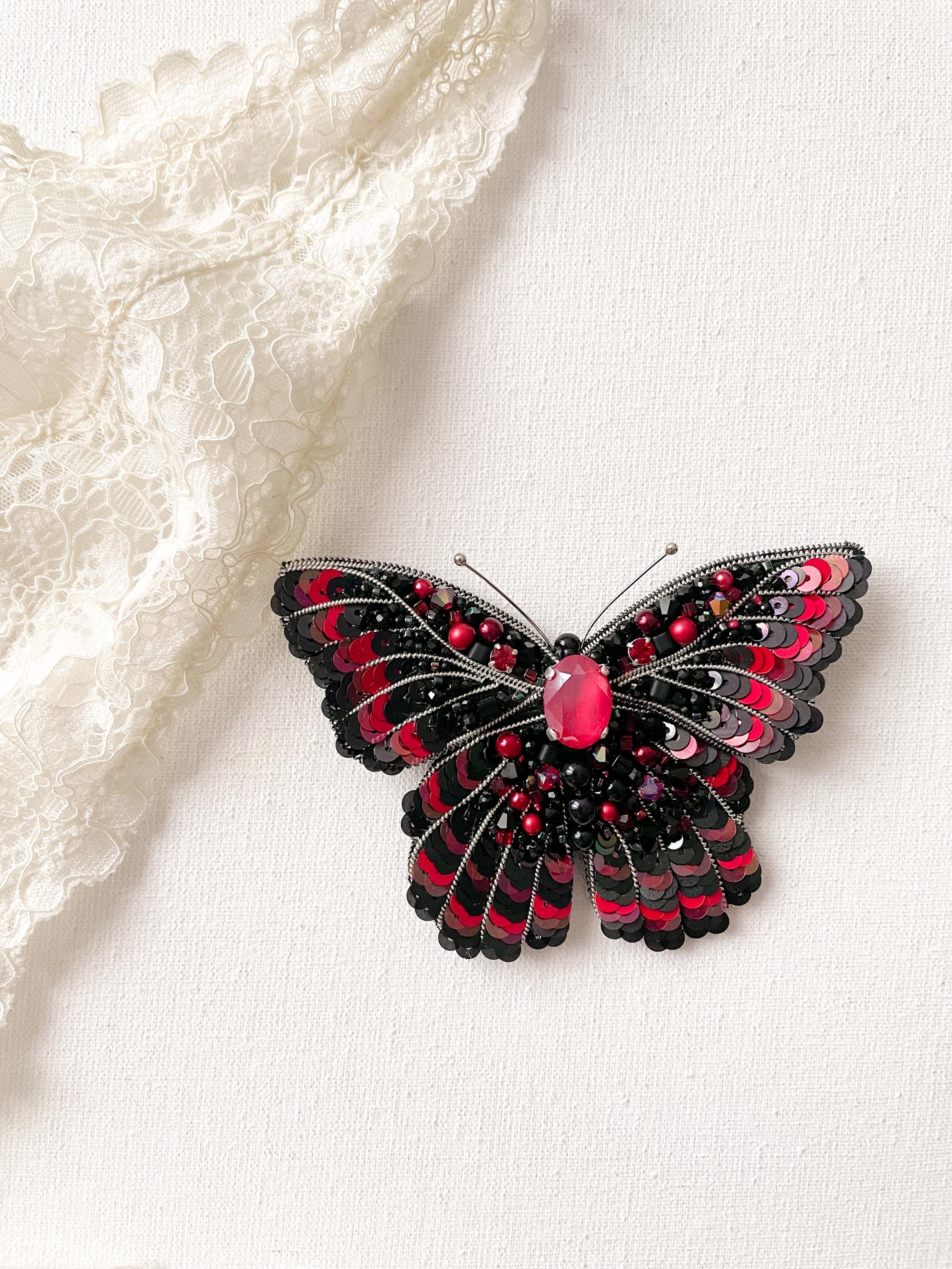 Butterfly Brooch/blue Butterfly/handmade Butterfly/pink Butterfly ...