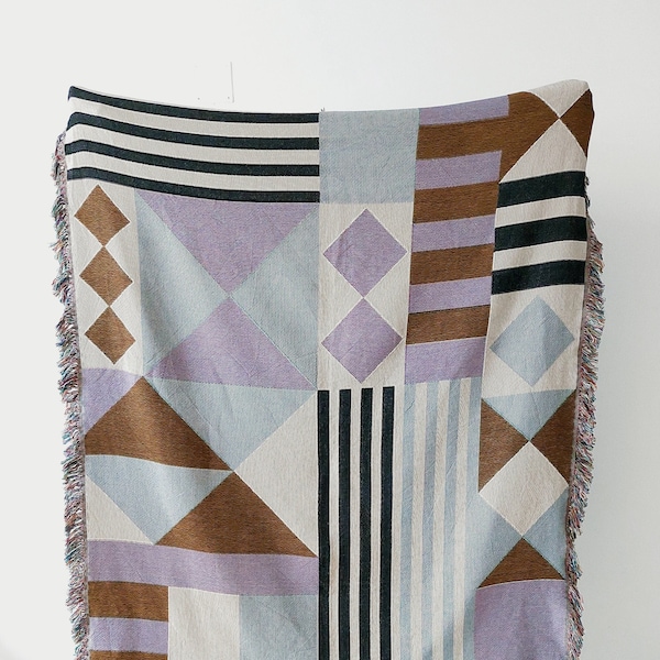 Geometric Blanket - Etsy