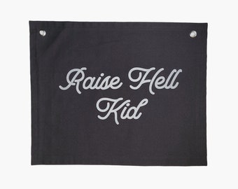 Give Em Hell Kid Pennant Pennant Flag Wall Art Banner Kids Room Decor ...