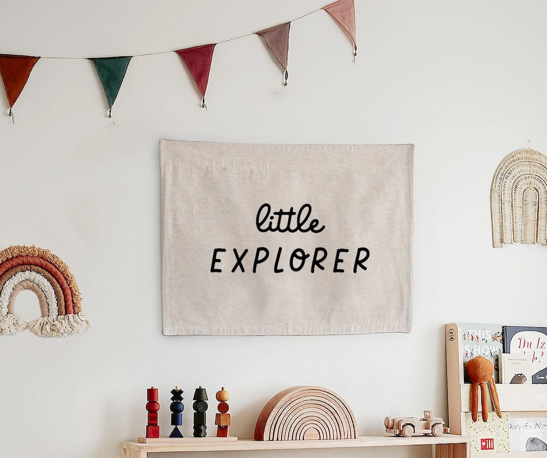 Little Explorer Tapestry, Woven Wall Hanging for Nursery, Kids Playroom ...