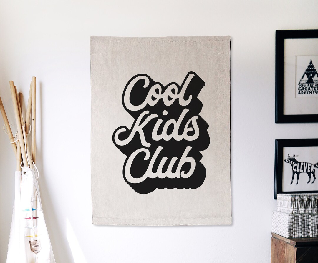 Cool Kids Club Tapestry, Woven Wall Hanging for Nursery, Kids Playroom ...