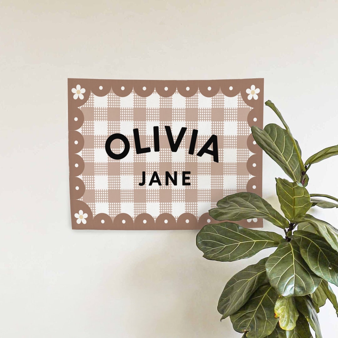 Custom Name Woven Tapestry, Wall Hanging for Nursery, Kids Playroom or ...
