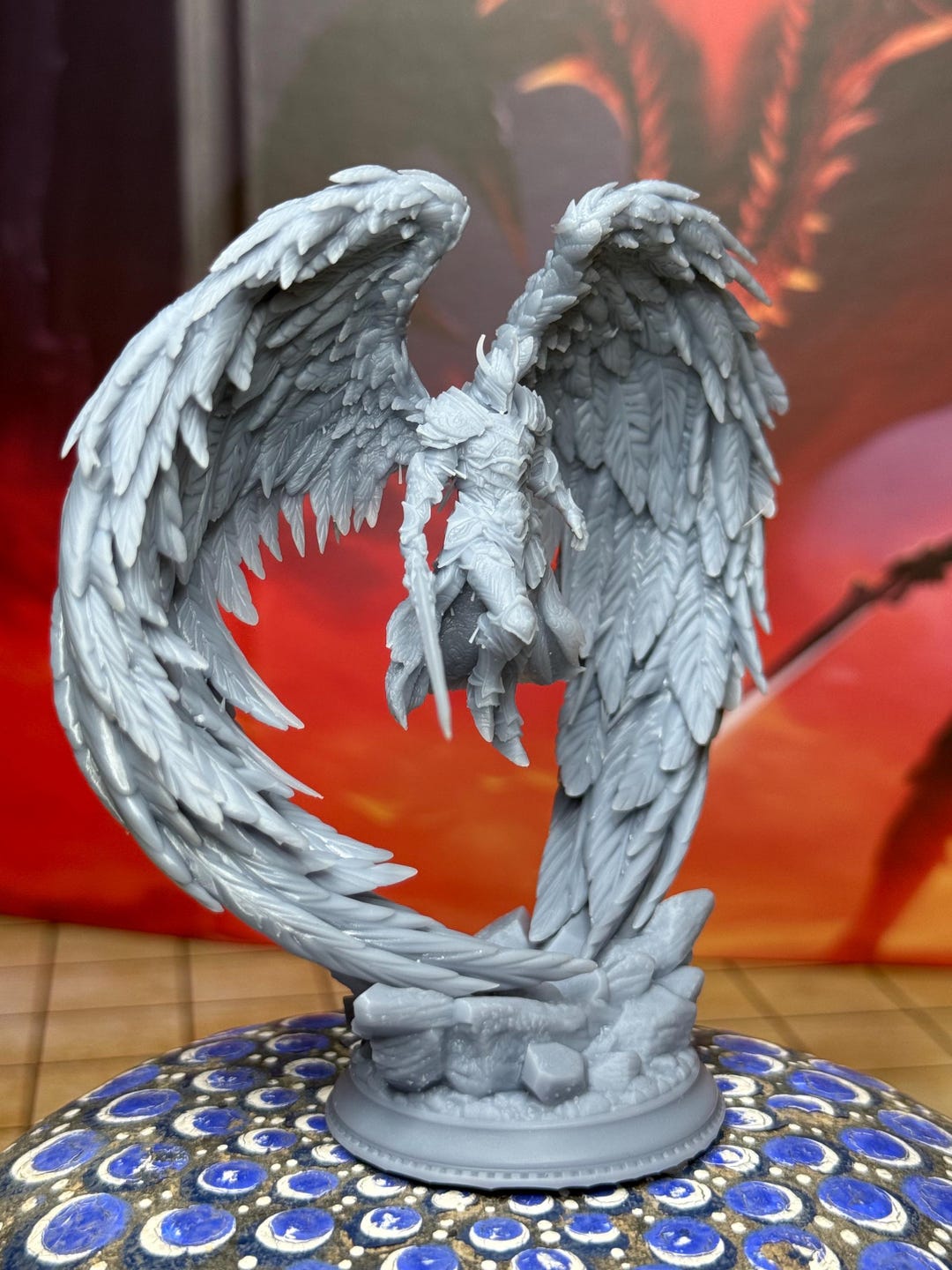 Angel Fighter Miniature: 14K Resin Print for Tabletop Rpgs - Etsy