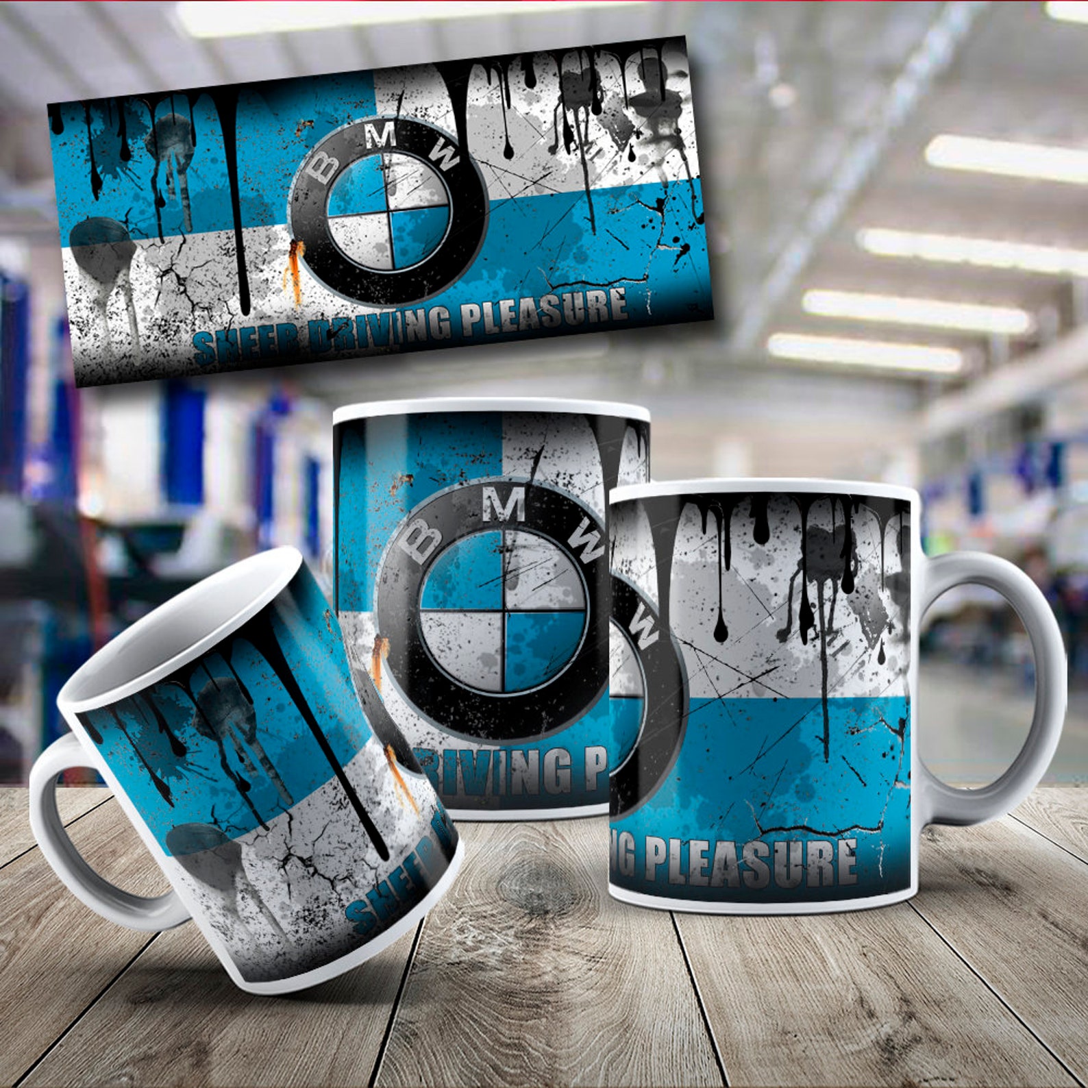 Sublimation Mug Design Car Brands MOCKUP GRATUIT Mug | Etsy