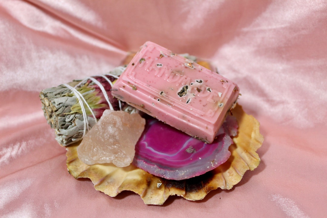 Love Rose and Rose Quartz Soap - Etsy