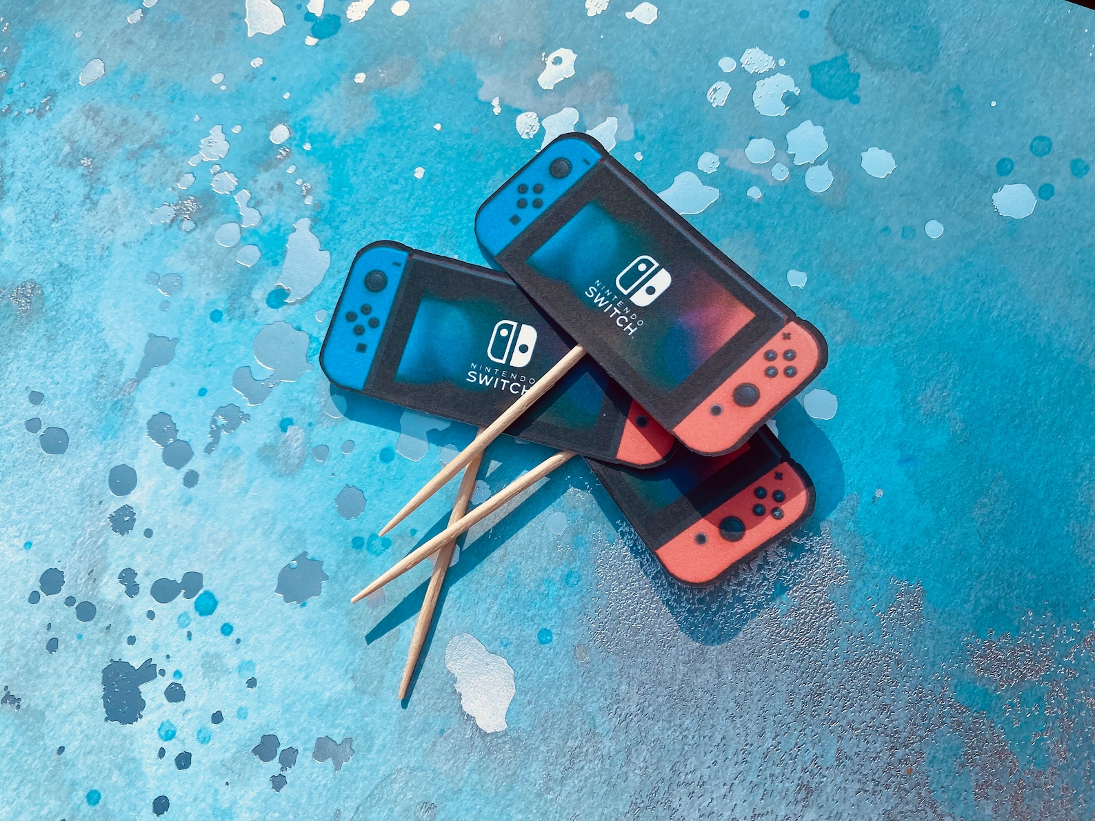 Switch Inspired Cupcake Toppers // Video Game Toppers // Party Decor ...